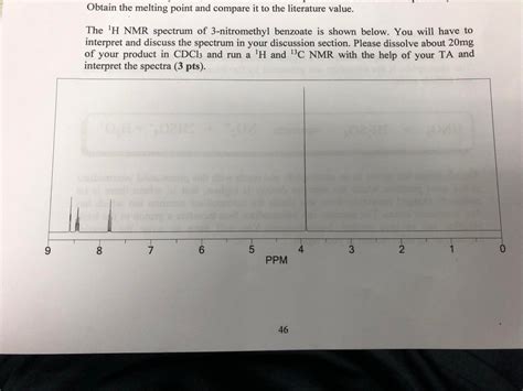 Solved Interpret The H NMR Spectrum Of Your Product And Chegg Com