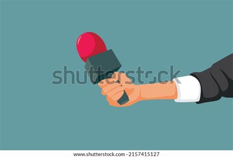 인터뷰 벡터 만화 그림을 위해 마이크를 스톡 벡터로열티 프리 2157415127 Shutterstock