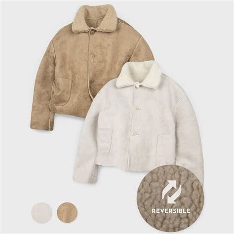 오버핏 리버시블 스웨이드 크롭 양털 자켓 무스탕 점퍼 2color 감도 깊은 취향 셀렉트샵 29cm