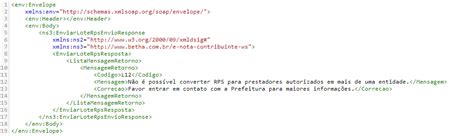 edocs emissão nfs e betha rejeição l12 não é possível converter