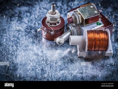 Electric Toggles Transformer With Copper Wire Vintage Electricity Concept Stock Photo Alamy