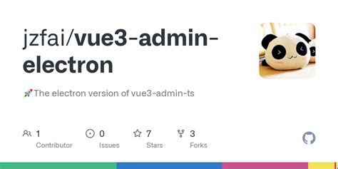 Github Jzfaivue3 Admin Electron 🚀the Electron Version Of Vue3 Admin