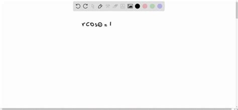 SOLVED Identify the curve by finding a Cartesian equation for the curve r cosθ