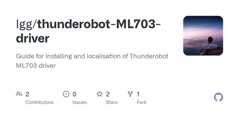 GitHub - lgg/thunderobot-ML703-driver: Guide for installing and ...