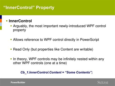 Ppt Wpf For Powerbuilder Developers Powerpoint Presentation Free