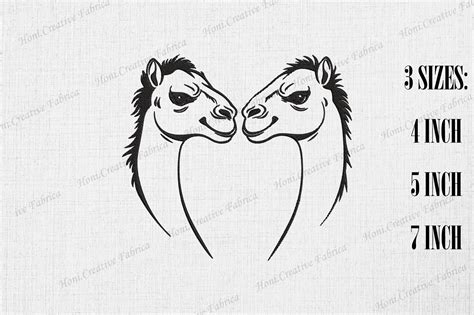 Cute Camel Couple Valentines Day · Creative Fabrica