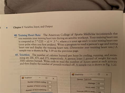 Solved Chapter Variables Input And Output Training Chegg