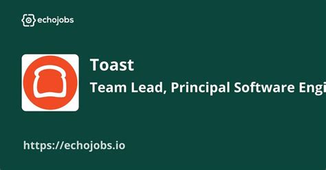 Toast Is Hiring Team Lead Principal Software Engineer Websites And Online Ordering Usd 177k