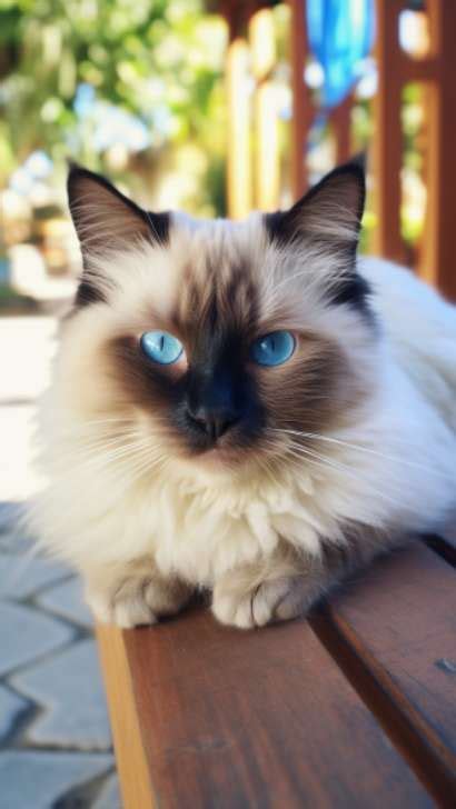 Long Hair Siamese Cat Fluffy Balinese Cat Long Haired Siamese Cat