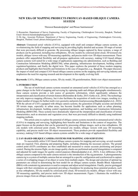 Pdf New Era Of Mapping Products From Uav Based Oblique Camera System