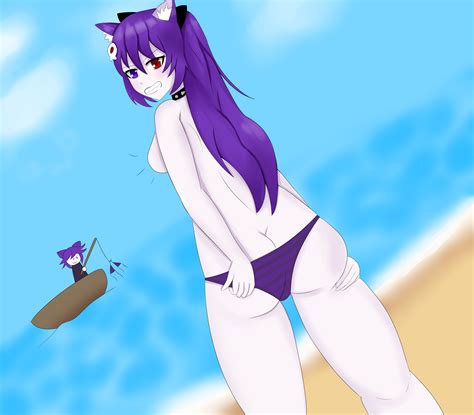Rule 34 Ass Beach Bikini Bikini Bottom Topless Totless Vtuber Tsuki Kimura Ultra Artu