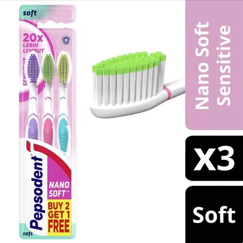 Jual Sikat Gigi Pepsodent Sensitive Nanosoft Isi 3 Shopee Indonesia