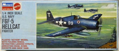 monogram 1 48 grumman f6f 5 hellcat f6f5 blue box mattel issue 6832