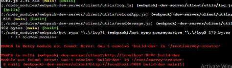 Error In Multi Webpack Dev Serverclientlocalhost8080 Build