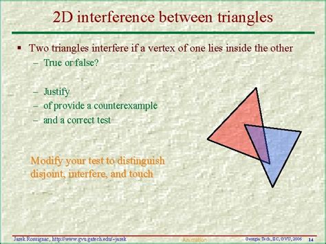 Collision Detection Static Interference Tests Exacxt Collision Prediction