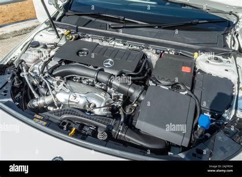 Hong Kong China Oct 2019 Mercedes Benz A220 Engine On Oct 16 2019