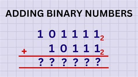 How To Add Binary Numbers Binary Addition Adding Binary Numbers
