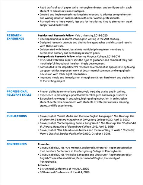 Cv Example With Transferable Skills Myperfectcv