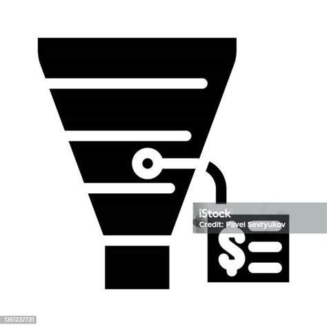 깔때기 비즈니스 인텔리전스 여과 시스템 글리프 아이콘 벡터 일러스트레이션 Brand Name Smart Phone에 대한 스톡 벡터 아트 및 기타 이미지 Brand