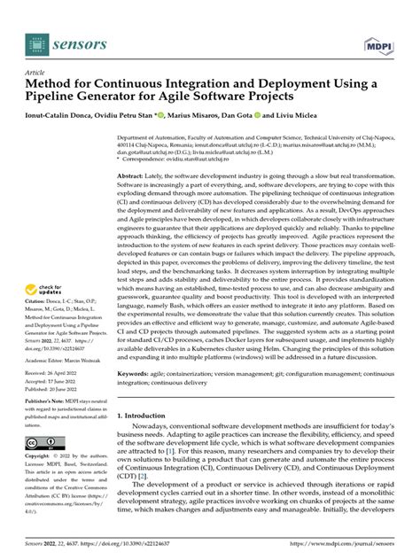 02 method for continuous integration and deployment using a pipeline