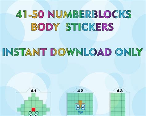 Numberblocks 41 50 Etsy Canada