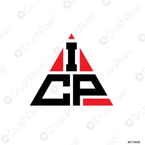 Icp Triangle Letter Logo Design With Triangle Shape Icp Triangle Stock Vector 6170656
