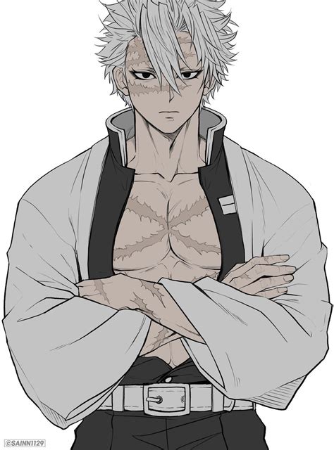 Art Sanemi Shinadzugava Personajes De Anime Dibujo De Cuerpo De