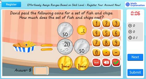 math explanation counting coins engaging primary maths software