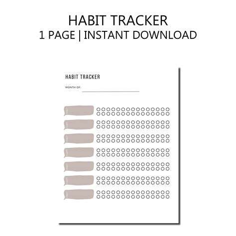 Talk Bubble Habit Tracker Printable Instant Download Monthly Habit Tracker Etsy