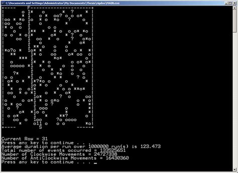 Screen Output By Mine Avoidance Simulation Program After Execution 3