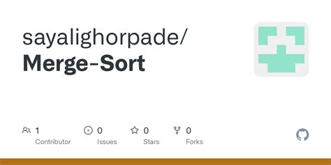 GitHub Sayalighorpade Merge Sort