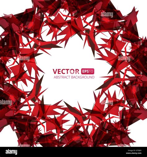 Abstract Red Triangle Vector Background On White Vector Illustration Eps Stock Vector Image