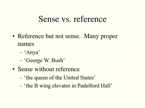 Ppt Semantics Sense Vs Reference Phrasal Semantics Powerpoint