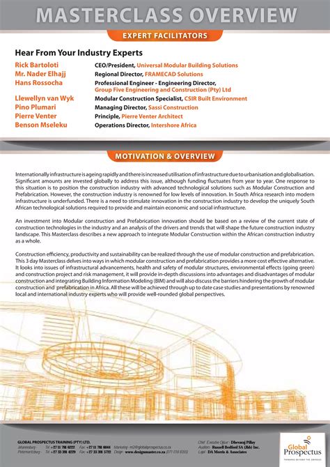 Modular Construction And Prefabrication The Masterclass Pdf Civil