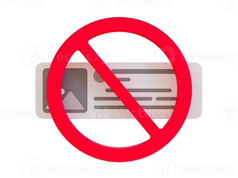 3d Minimal Content Not Allowed Icon Unauthorized Violent