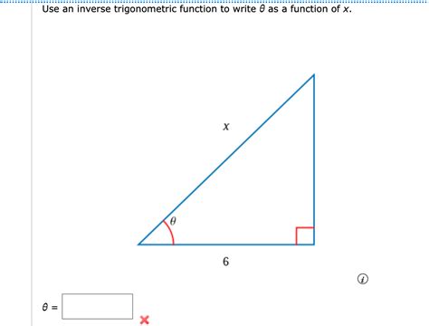 solved use an inverse trigonometric function to write θ ﻿as