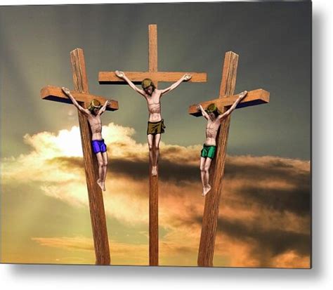 Jesus On The Cross With The Two Thieves Clipart