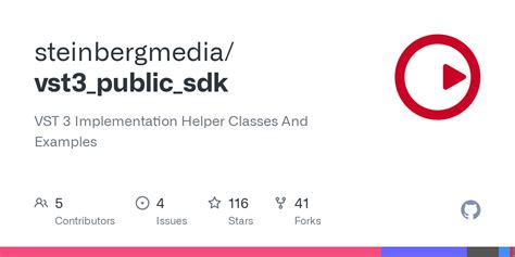 GitHub Steinbergmedia Vst Public Sdk VST Implementation Helper Classes And Examples