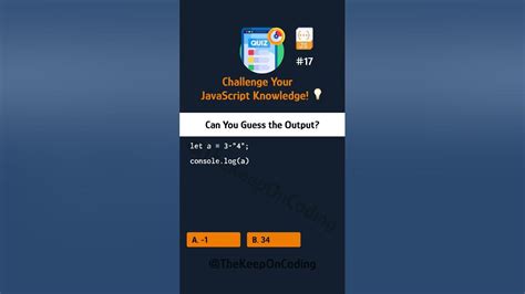 Challenge Your Javascript Knowledge 💡can You Guess The Output 🖥️💡