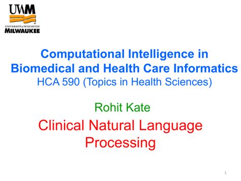 Clinical Natural Language Processing
