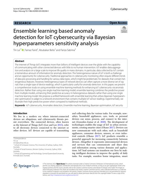 ensemble learning based anomaly detection for iot cybersecurity via