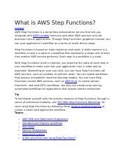 Understanding AWS Step Functions Features And Use Cases Course Hero