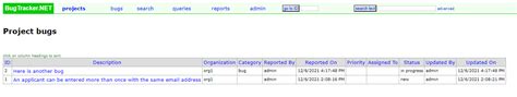 Viewing Project Issues Bug Tracker 3 6 8 Documentation