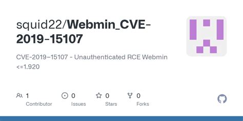 GitHub Squid Webmin CVE CVE Unauthenticated RCE Webmin