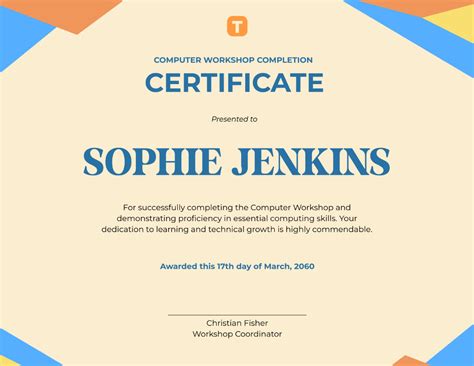 Free Computer Certificate Templates To Edit Online Free Computer Certificate Templates To Edit Online