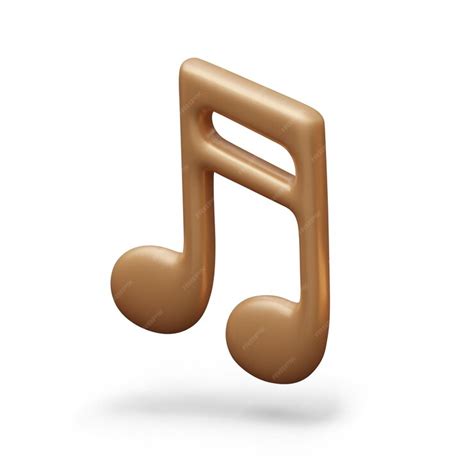 Premium Vector Metallic Note In Realistic Style Beamed Eighth Notes Vector Music Symbol Sign