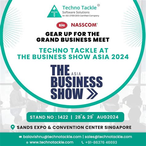 Balavishnu Ranganathan On Linkedin Technotackle Businessshowasia2024