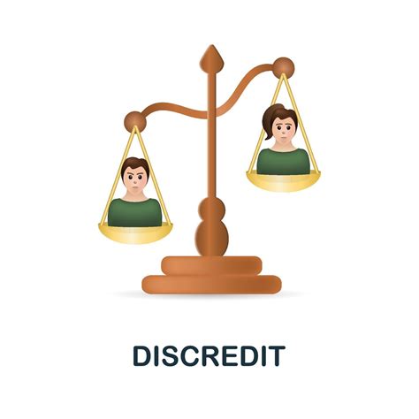 Discredit Icon 3d Illustration From Harassment Collection Creative