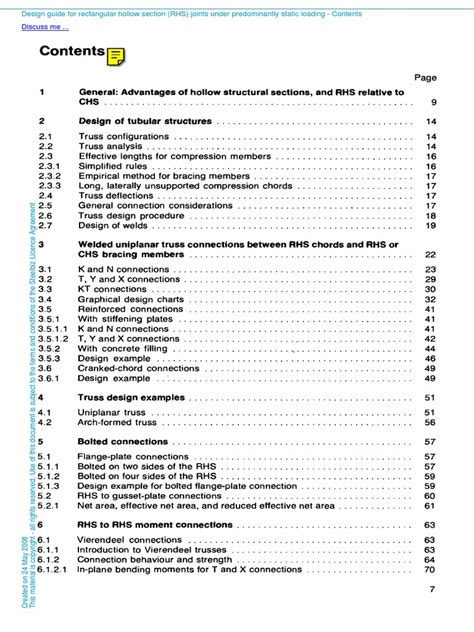 Cidect 3 Rhs Joint Under Static Loading Pdf Truss Structural