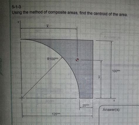 solved using the method of composite areas find the centroid